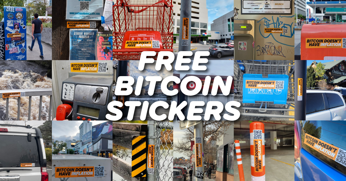 Free Bitcoin stickers | Bitcoin rocks!